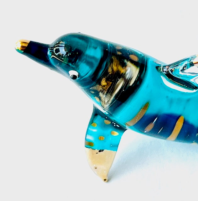 Coloured Glass - Dolphin aqua blue colour – Webb Arts